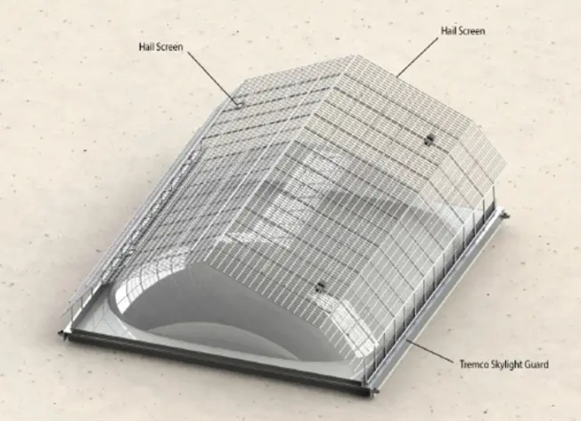 TremSafe® Skylight Guard Hail Screen